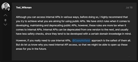 Safe Access To Internal Unity Code