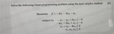 Solved Solve The Following Linear Programming Problem Using