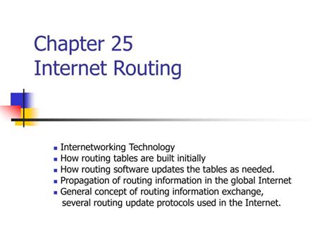 Ppt Chapter 25 Internet Routing Powerpoint Presentation Free Download Id3681922