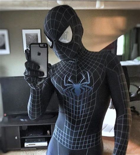 Marvel Cosplay Black Spiderman Costume Spiderman Costume
