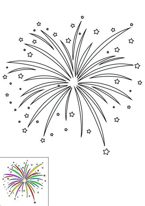 How To Draw A Fireworks Step By Step