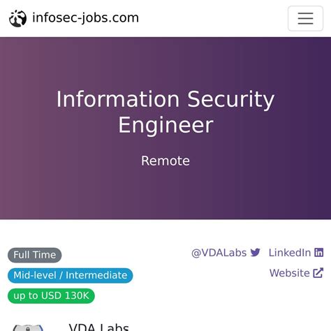 Hiring Usd 130k Information Security Engineer Remote Rremotework