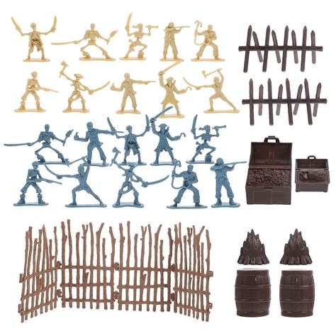 2 Sets Military Soldier Playset Toy Soldiers Medieval Knight Army Men