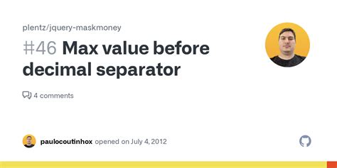 max value before decimal separator · issue 46 · plentz jquery