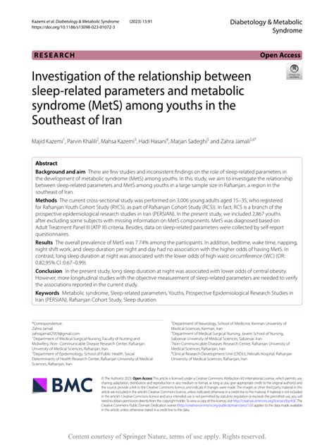 pdf investigation of the relationship between sleep related