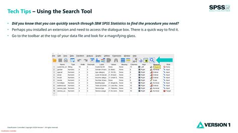Spss Statistics Using The Search Tool In Ibm Spss Statistics Pptx