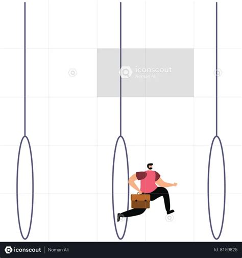 Best Business Man Jumping Through Hoops Illustration Download In Png And Vector Format