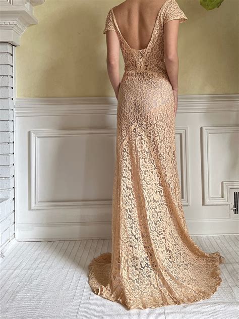 Peach Lace Dresses