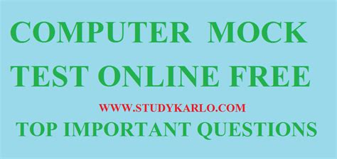Computer Mock Test Online Quiz Free Imp Questions