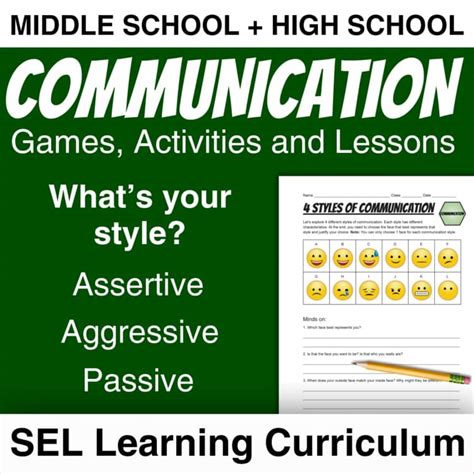 Middle School Effective Communication Skills Being Assertive Health Sel
