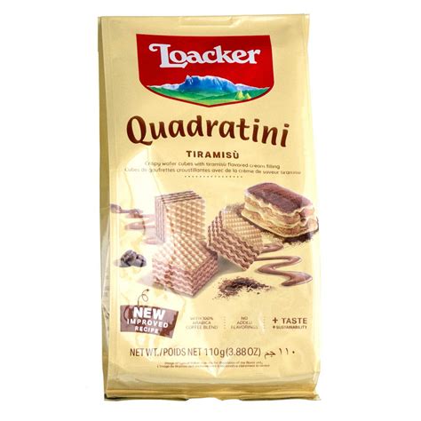 Loacker Quadratini Tiramisu Wafer 110 G Online At Best Price Lulu Kuwait
