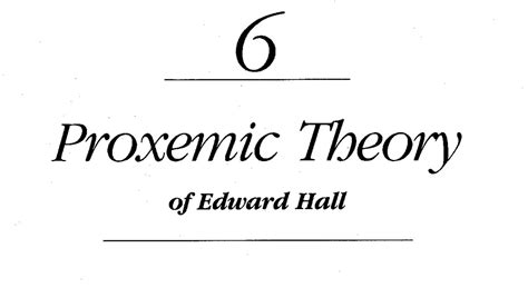 Pdf Proxemic Theory Of Edward Hall
