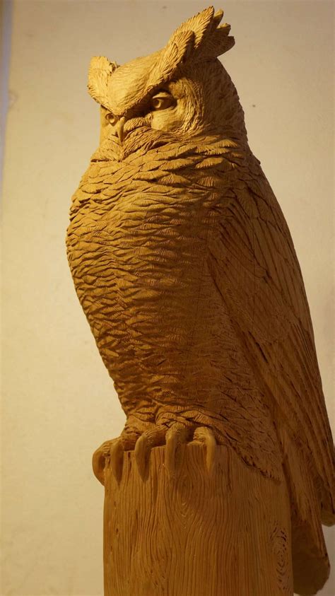 Wood Carving Owl Art Sculpture At Wilda Talley Blog