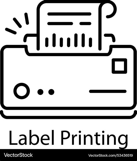 Label Printing Royalty Free Vector Image Vectorstock
