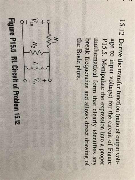 Solved Derive The Transfer Function Ratio Of Output Voltage Chegg