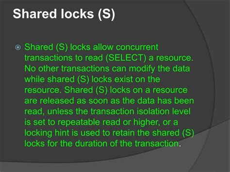 locking in sql server ppsx