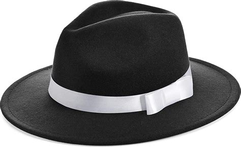 Babeyond 1920s Fedora Hat For Men Gatsby Wide Brim Fedora Hat Felt Panama Cap With Band For