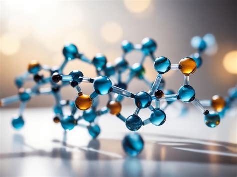 Premium Ai Image Science Background With Molecule Or Atom Abstract Structure For Science Or