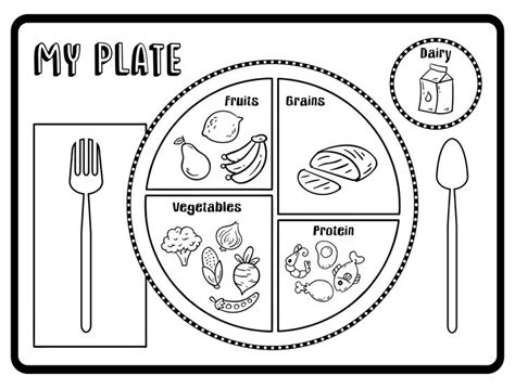 Myplate Sheet 10 Free Pdf Printables Printablee My Food Plate Healthy Plate Food