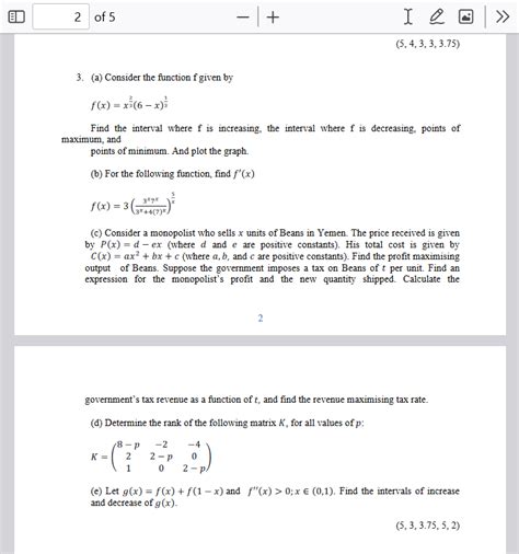 Solved 3 A Consider The Function F Given By