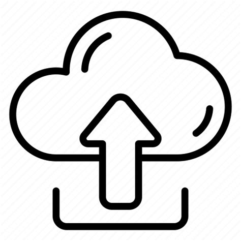 cloud upload uploading data storage arrow computing icon