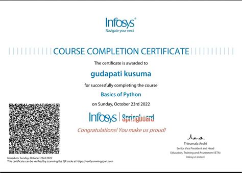 Gudapati Kusuma Latha Devi On Linkedin Python Infosysspringboard