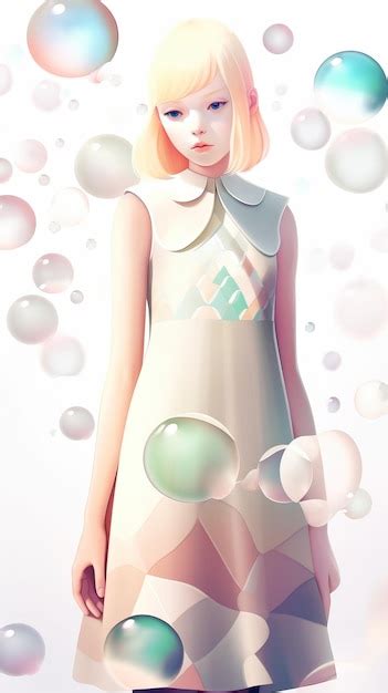 Premium AI Image A Charming Portrait Of A Character A Girl Dressed In Fashionable Attire In