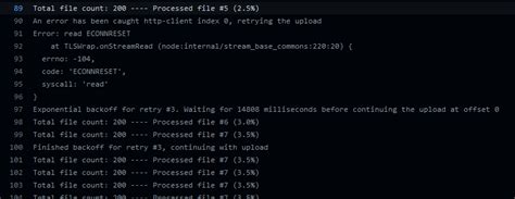 [bug] connection errors with v3 · issue 383 · actions upload artifact · github