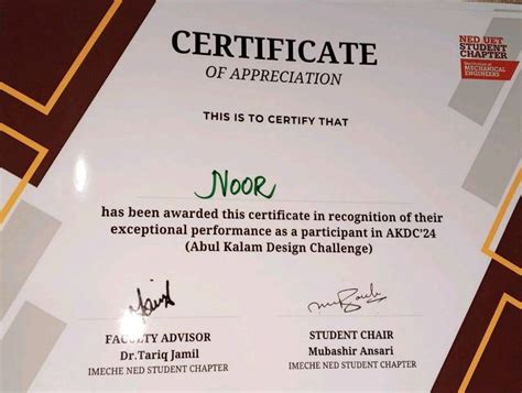 NOOR BIBI on LinkedIn: Honored to receive this Certificate of Appreciation for my participation…