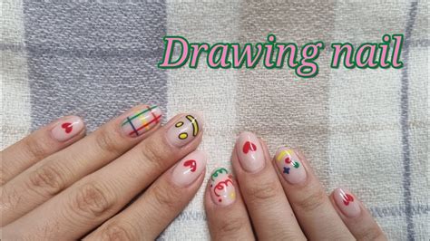 셀프네일 봄이다 짱이지 이 손을 봐 대박임 드로잉 네일 낙서 네일 키치 네일 봄 네일 Youtube