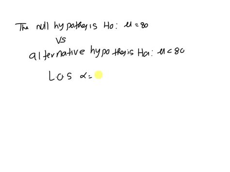 q12 the rejection region for testing the hypotheses h0 μ 80 ha μ 1