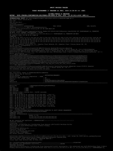Swift Process Tracer Dbk Mt103 Bbijidja023 9m 1 Pdf