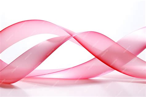Premium Ai Image Pink Ribbon Formed By Two Intertwined Lines