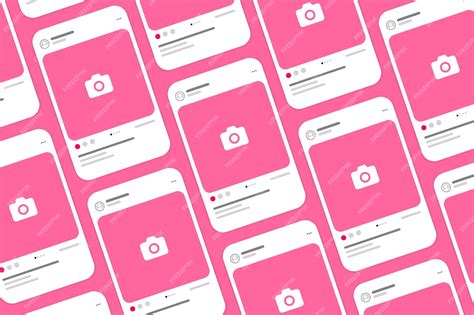 Premium Vector Social Media Carousel Post Template Mockup Mobile App Interface With Blank