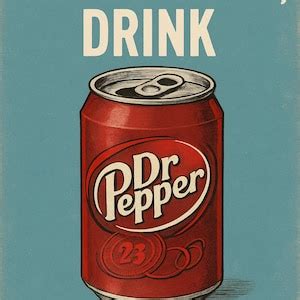 Dr Pepper Can Poster Etsy