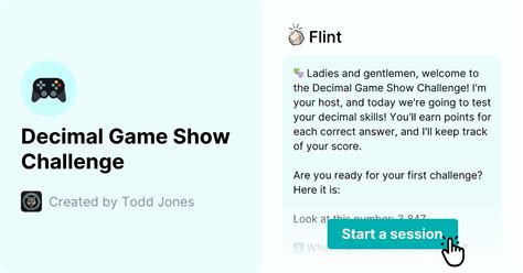 Decimal Game Show Challenge Flint
