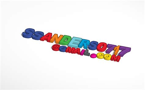 3d Design My Email Tinkercad