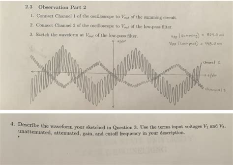 Connect Channel Of The Oscilloscope To Vout Of Chegg Com