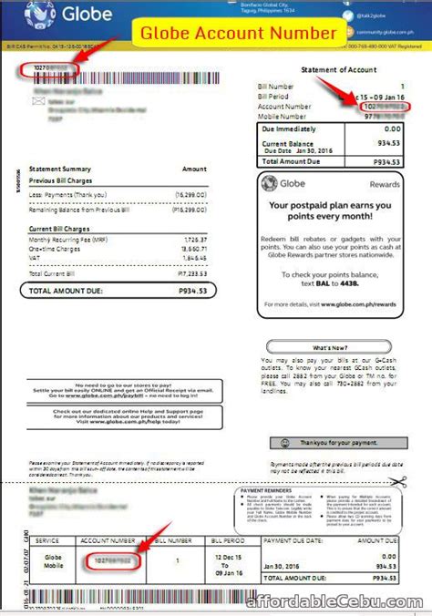 How To Find Your Lost Or Forgotten Globe Account Number Mobile Phones 30264