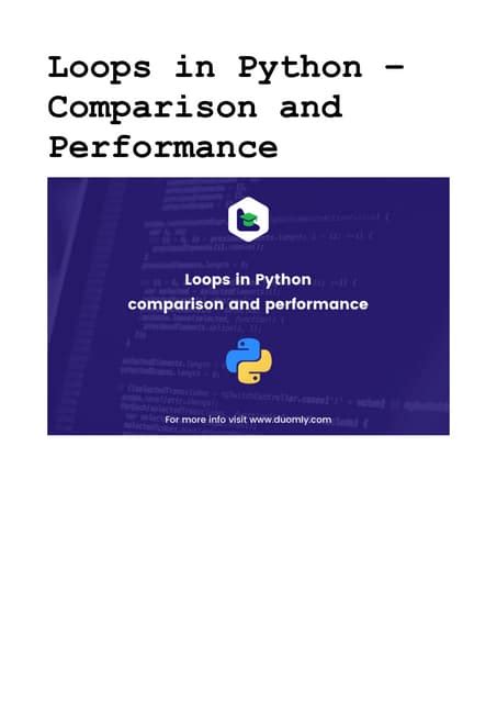 Python Faster For Loop Pdf Programming Languages Computing