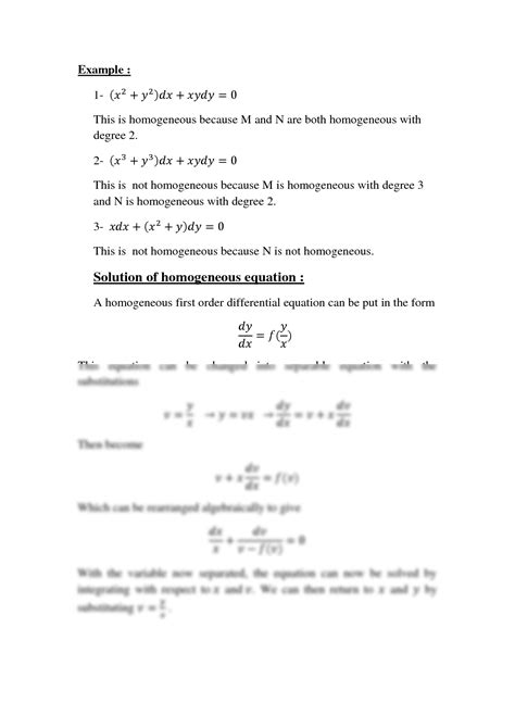 SOLUTION: Homogeneous function math - Studypool