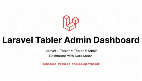 Laravel Tablar Admin Dashboard Te