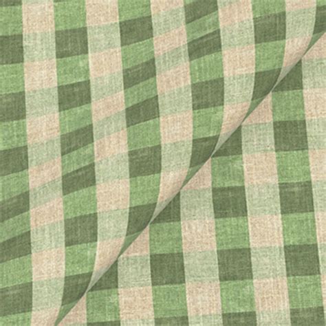 Sussex Gingham Small Spring Viscose Linen Blend Sands Exclusive