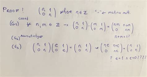 Prove That The Set Of Matrices Is A Group In Relation With Matrix
