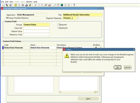 Oracle Apps Descriptive Flexfields