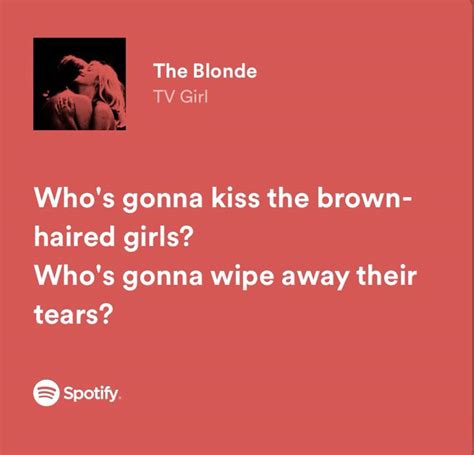 The Blonde Tv Girl Pretty Lyrics Meaningful Lyrics Just Lyrics