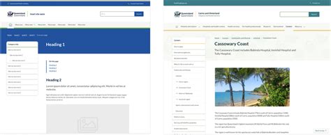 Side Navigation Queensland Government Design System