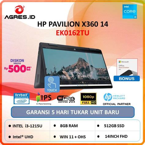 Promo Hp Pavilion X Ek Tu I Gb Gb Fhd Ips Pen In Win Ohs Blue