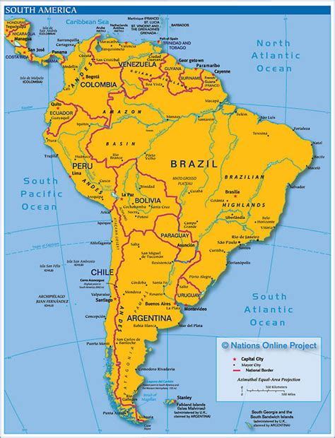 Obryadii00 Physical Map Of South America And Central America
