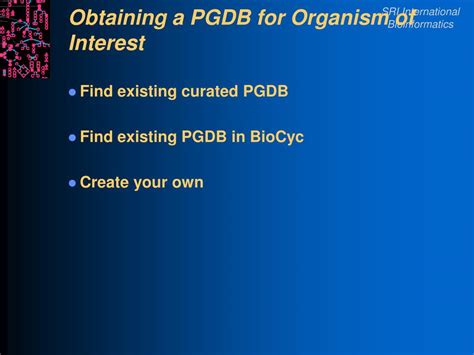 Ppt Introduction To The Pathway Tools Software And Biocyc Database